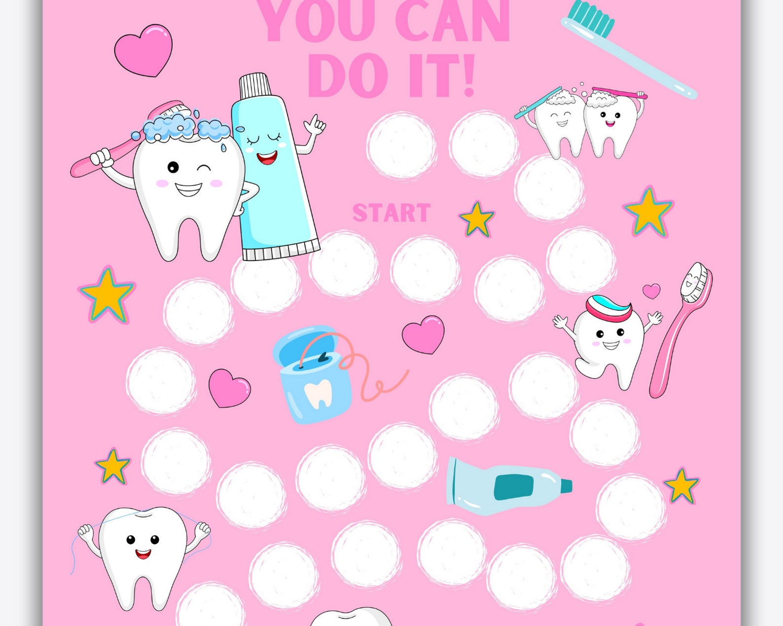 Brush Your Teeth Reward Chart Printable, Kids Reward Chart, Habit ...