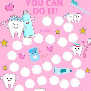 Brush Your Teeth Reward Chart Printable, Kids Reward Chart, Habit ...