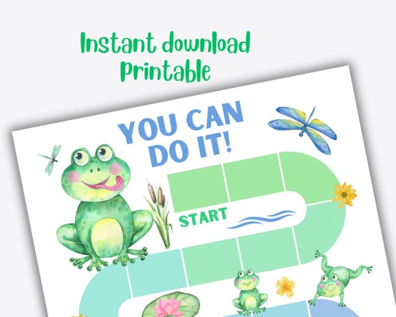Printable Frog Reward Chart: Kids Habit & Potty Training (PDF) - Etsy