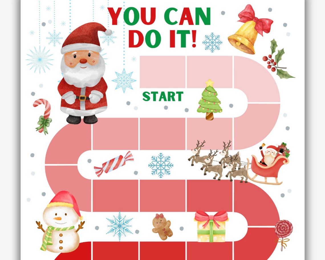 Christmas Santa Reward Chart: Kids Potty Training (printable PDF) - Etsy