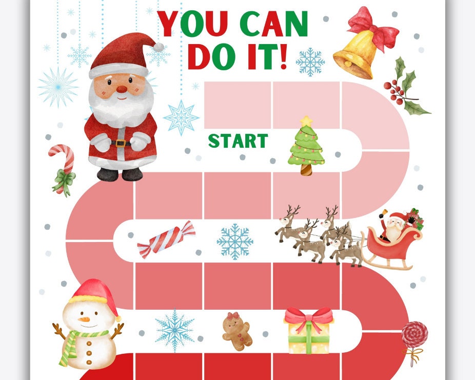 Christmas Reward Chart, Printable Reward Chart, Kids Reward Chart ...