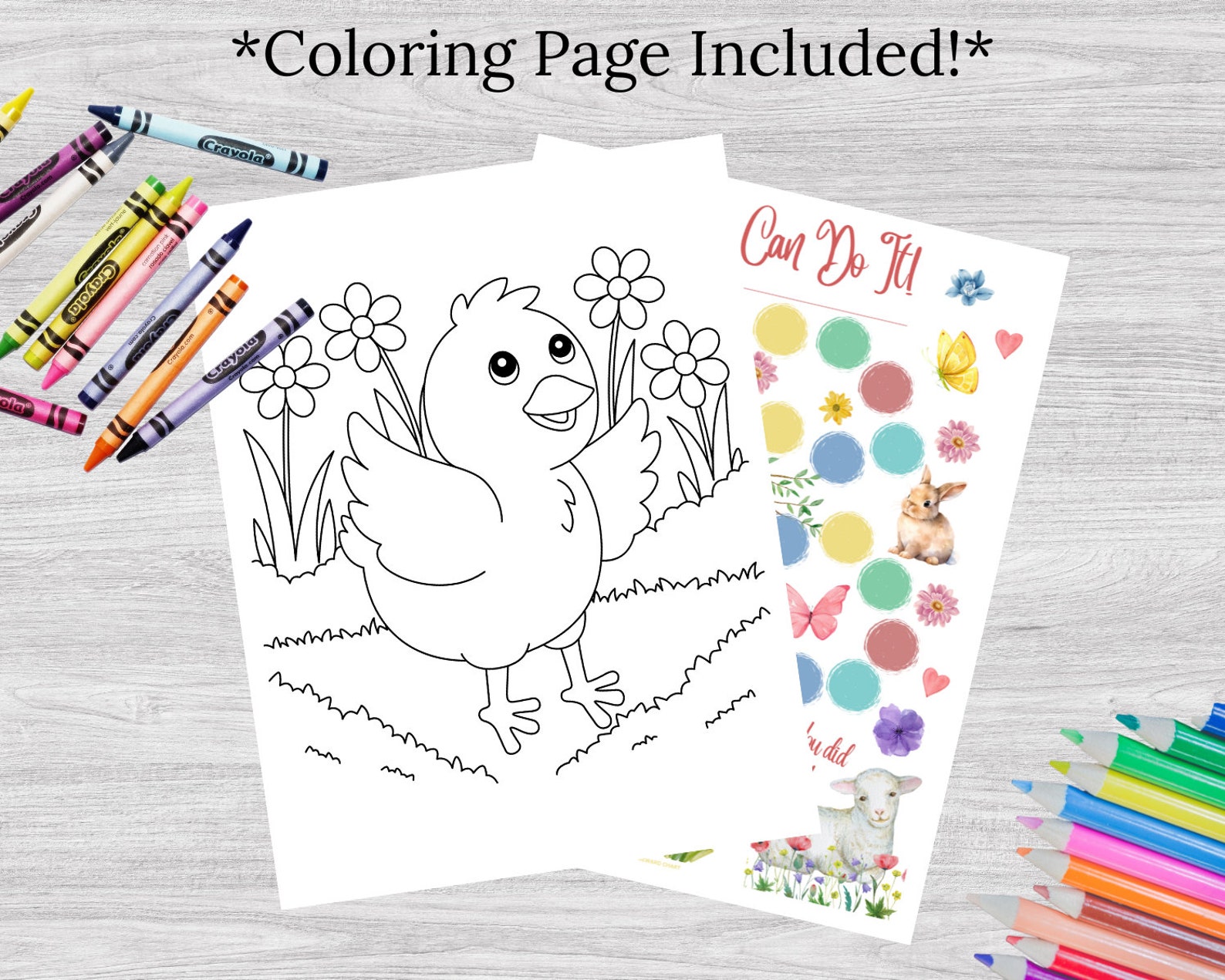 Reward Chart Printable, Kids Reward Chart, Spring Baby Animal Reward ...