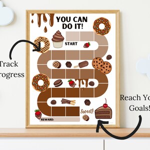 Chocolate Reward Chart, Candy Sticker Chart, Cute Holiday Potty ...