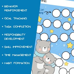 Winter Children's Reward Chart: Goal Tracker, Sticker Chart (PDF, PNG ...