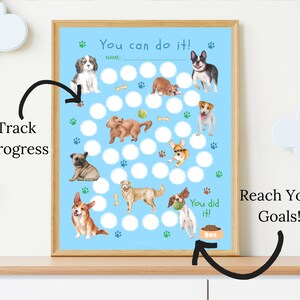 Dog Reward Chart Printable, Kids Sticker Chart, Potty Training Chart ...