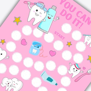 Brush Your Teeth Reward Chart Printable, Kids Reward Chart, Habit ...