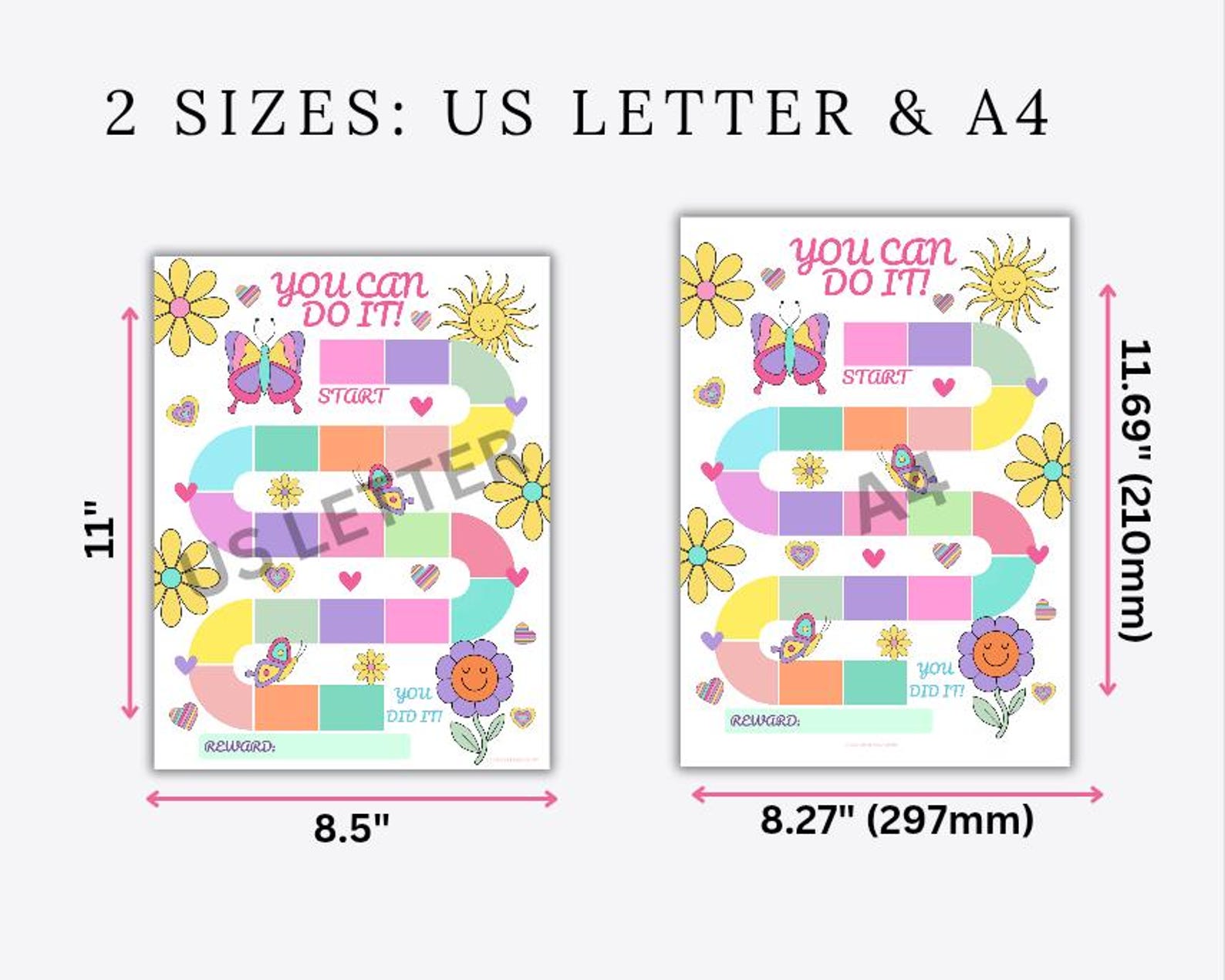 Groovy Butterfly Reward Chart: Kids Behavior Tracker (PDF, PNG, JPG) - Etsy