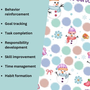 Printable Snowman Reward Chart: Christmas Potty Training (digital ...