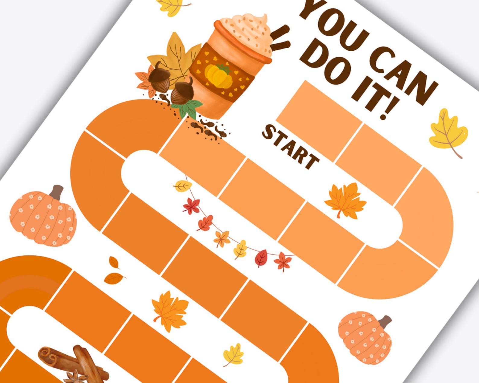 Fall Pumpkin Latte Reward Chart: Kids' Behavior Tracker (printable PDF ...