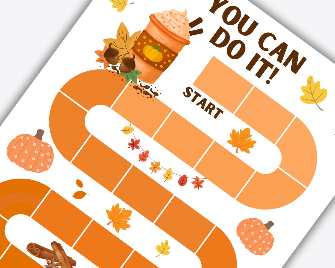 Fall Pumpkin Latte Reward Chart: Kids' Behavior Tracker (printable PDF ...