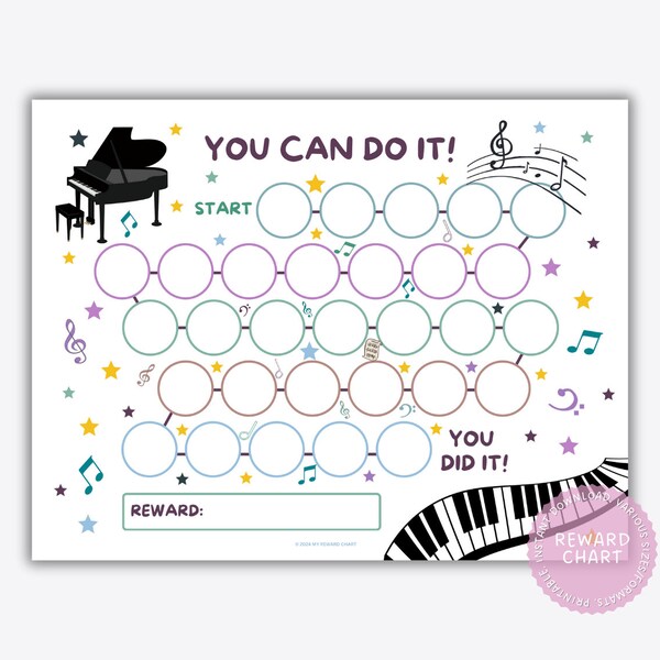 Printable Reward Chart, Digger Reward Chart, Instant Digital Download ...