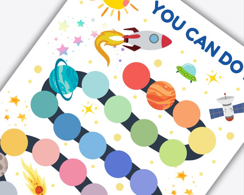 Outer Space Reward Chart Printable, Sticker Chart, Toddler Behaviour ...