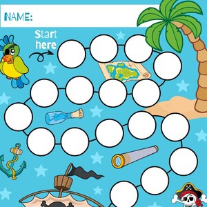 Printable Pirate Reward Chart for Boys: Kids Behavior Tracker (PDF) - Etsy