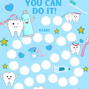 Brush My Teeth Reward Chart Printable Kids Reward Chart, Good Behavior ...