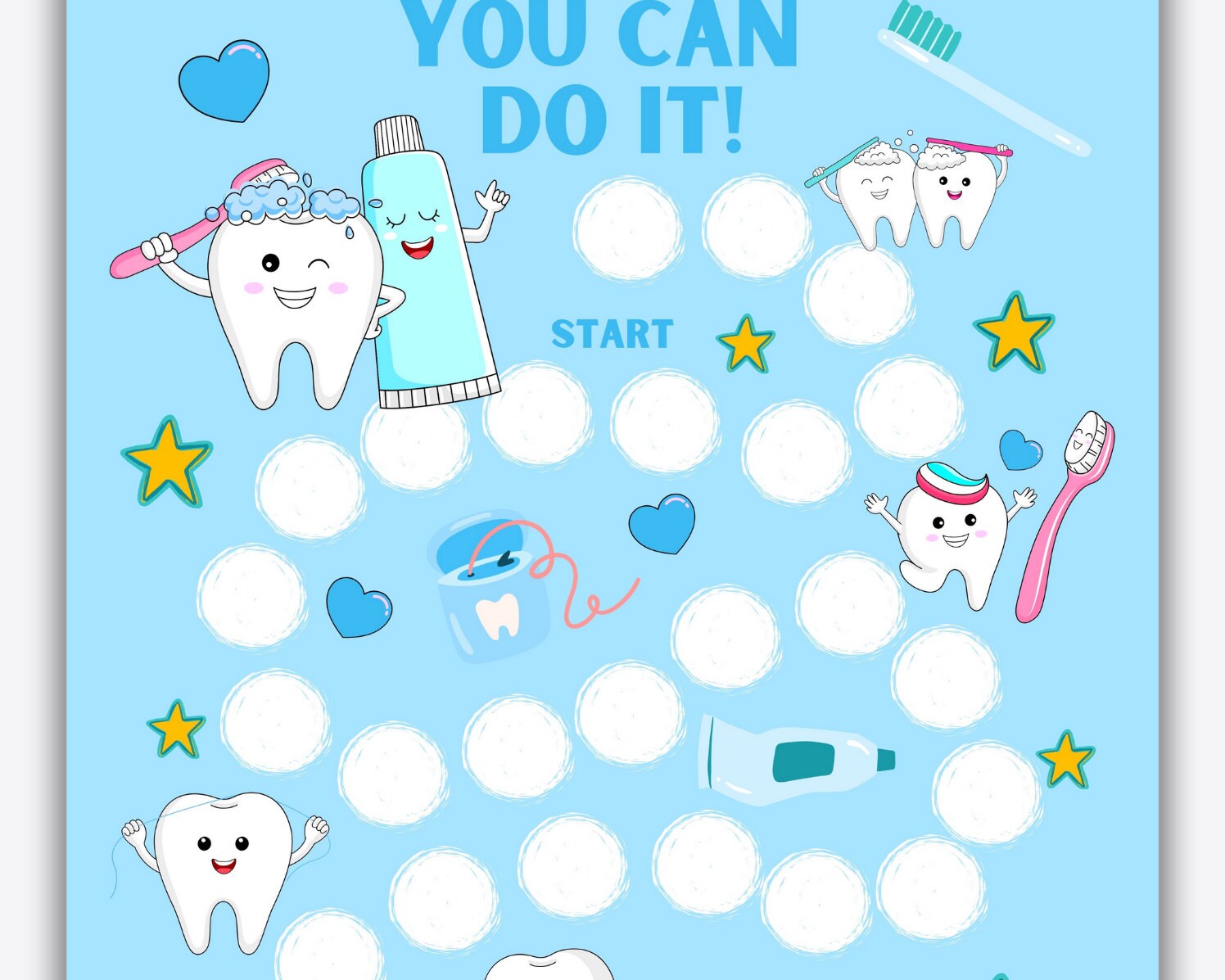 Brush My Teeth Reward Chart Printable Kids Reward Chart, Good Behavior ...