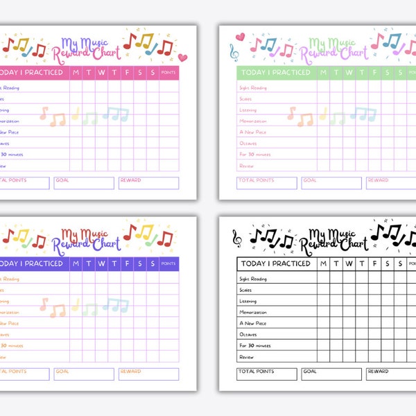 Cat Reward Chart Printable Kids Reward Chart, Instant Download Behavior ...