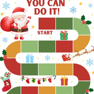 Christmas Reward Chart: Santa Sticker Chart for Kids (printable) - Etsy