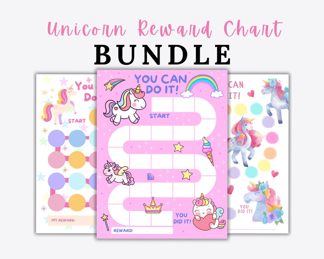 Unicorn Reward Charts, Girls Potty Training Chart, Kids Behavior Chart ...