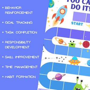 Space Sticker Chart, Outer Space Reward Chart, Kids Reward Chart ...