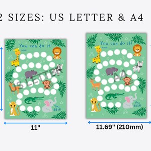 Printable Reward Chart, Safari Reward Chart, Animal Sticker Chart ...