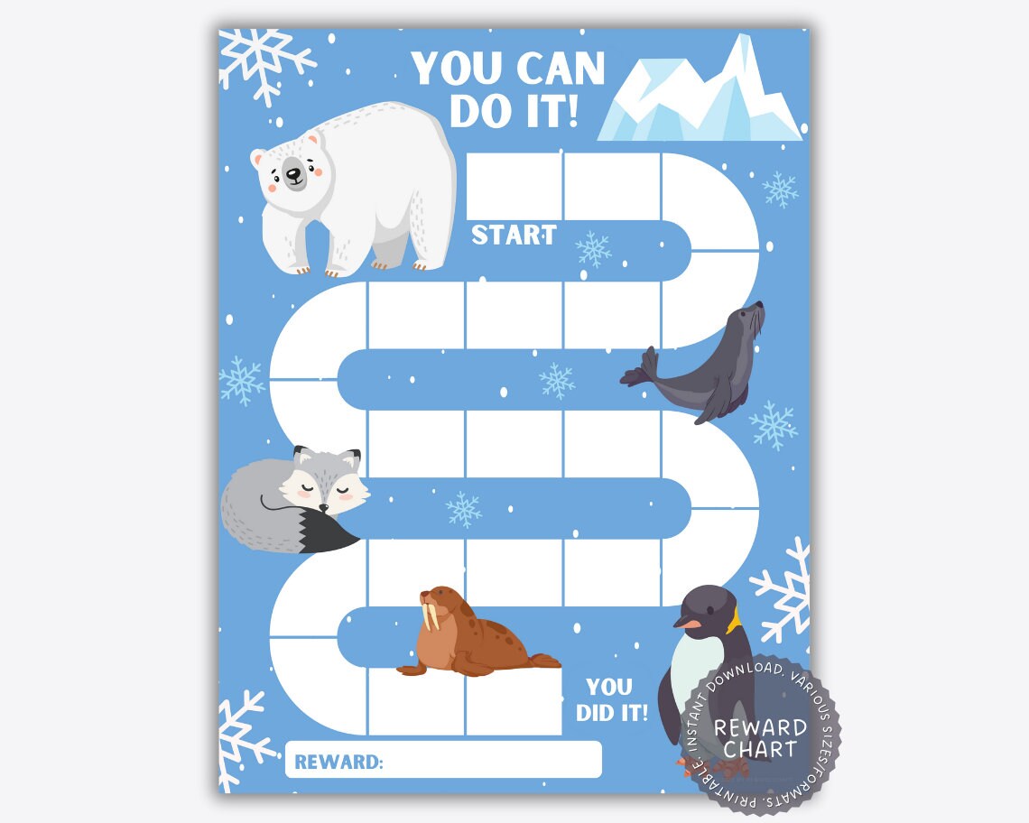 Arctic Animals Reward Chart: Winter Classroom Theme (digital Download ...