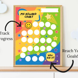 Kids Reward Chart Printable, Sticker Chart for Classroom, Goal Setting ...