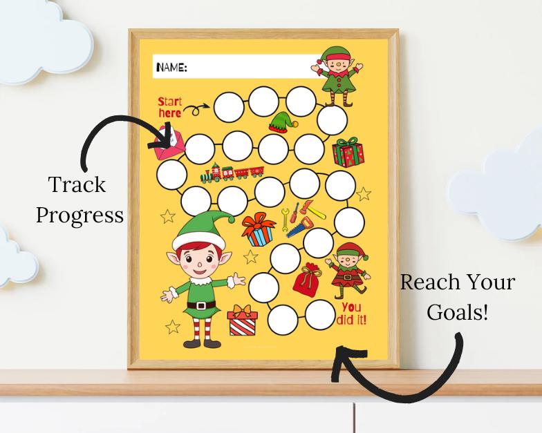 Christmas Reward Sticker Chart Bundle: Santa, Reindeer, Elf (printable ...