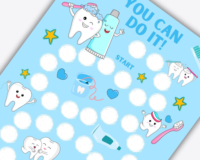 Brush My Teeth Reward Chart Printable Kids Reward Chart, Good Behavior ...