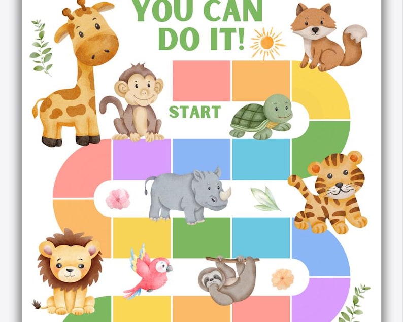Zoo Animals Reward Chart: Kids Behavior & Potty Training (PDF) - Etsy