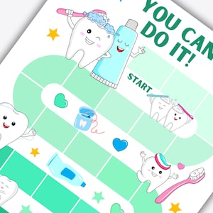 Reward Chart, Brush Your Teeth Reward Chart, Kids Reward Chart, Teeth ...