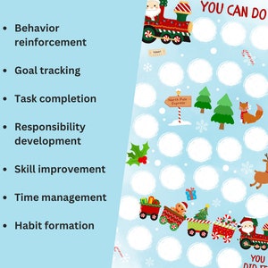 Christmas Train Reward Chart: Potty Training, Behavior (PDF) - Etsy