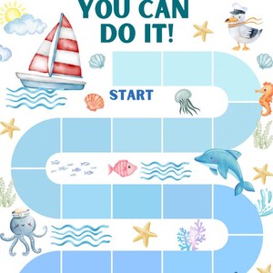 Nautical Kids Reward Chart: Printable Behavior & Chore Tracker (PDF) - Etsy