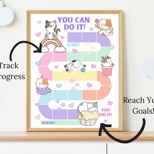 Cat Reward Chart Printable Kids Reward Chart, Instant Download Behavior ...