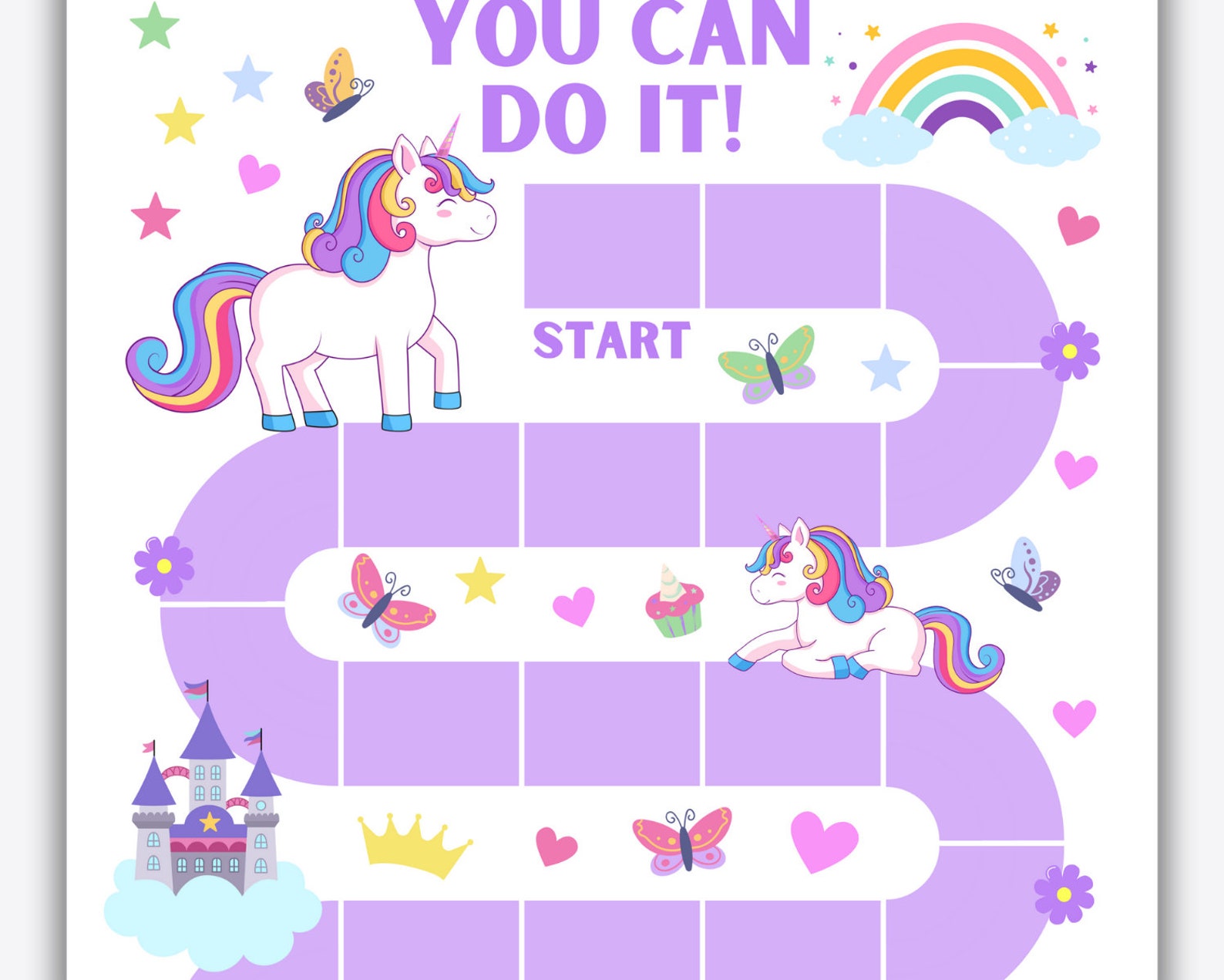 Printable Unicorn Reward Chart: Kids Chore & Potty Training (PDF ...