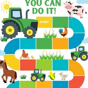 Green Tractor Reward Chart: Farm Chore Tracker (printable PDF Download ...