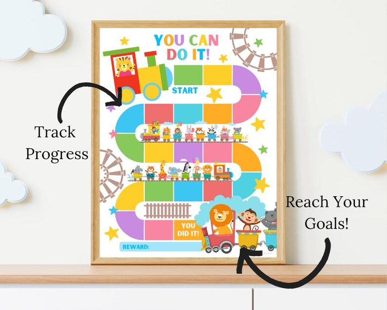 Train Reward Chart: Kids Behavior & Potty Training (digital Download ...