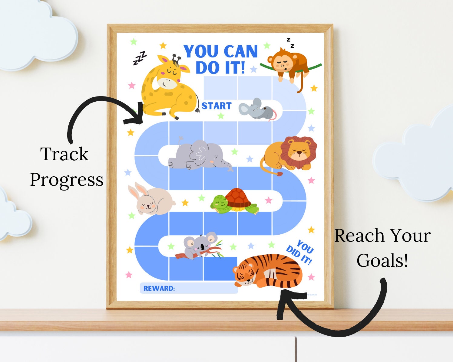 Sleep Reward Chart, Goodnight Reward Chart for Toddlers, Toddler ...
