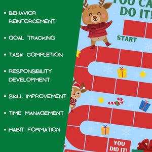 Christmas Reindeer Reward Chart for Kids (PDF & PNG) - Etsy
