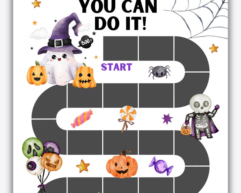 Halloween Reward Chart: Kids Fall Habit Tracker (printable PDF) - Etsy