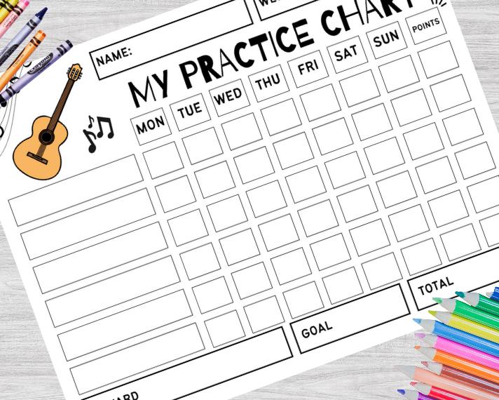 Printable Guitar Practice Reward Chart: Music Progress Tracker (PDF) - Etsy
