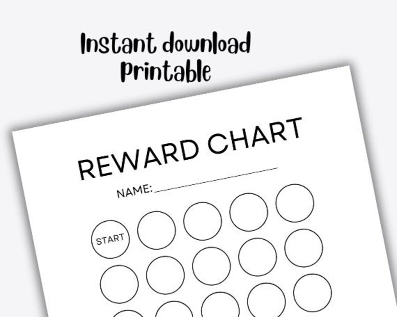 Printable Reward Chart, Potty Training Chart, Star Sticker Chart ...