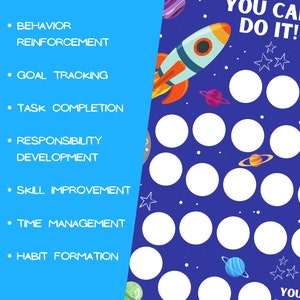 Outer Space Reward Chart Printable, Astronaut Sticker Chart, Toddler ...