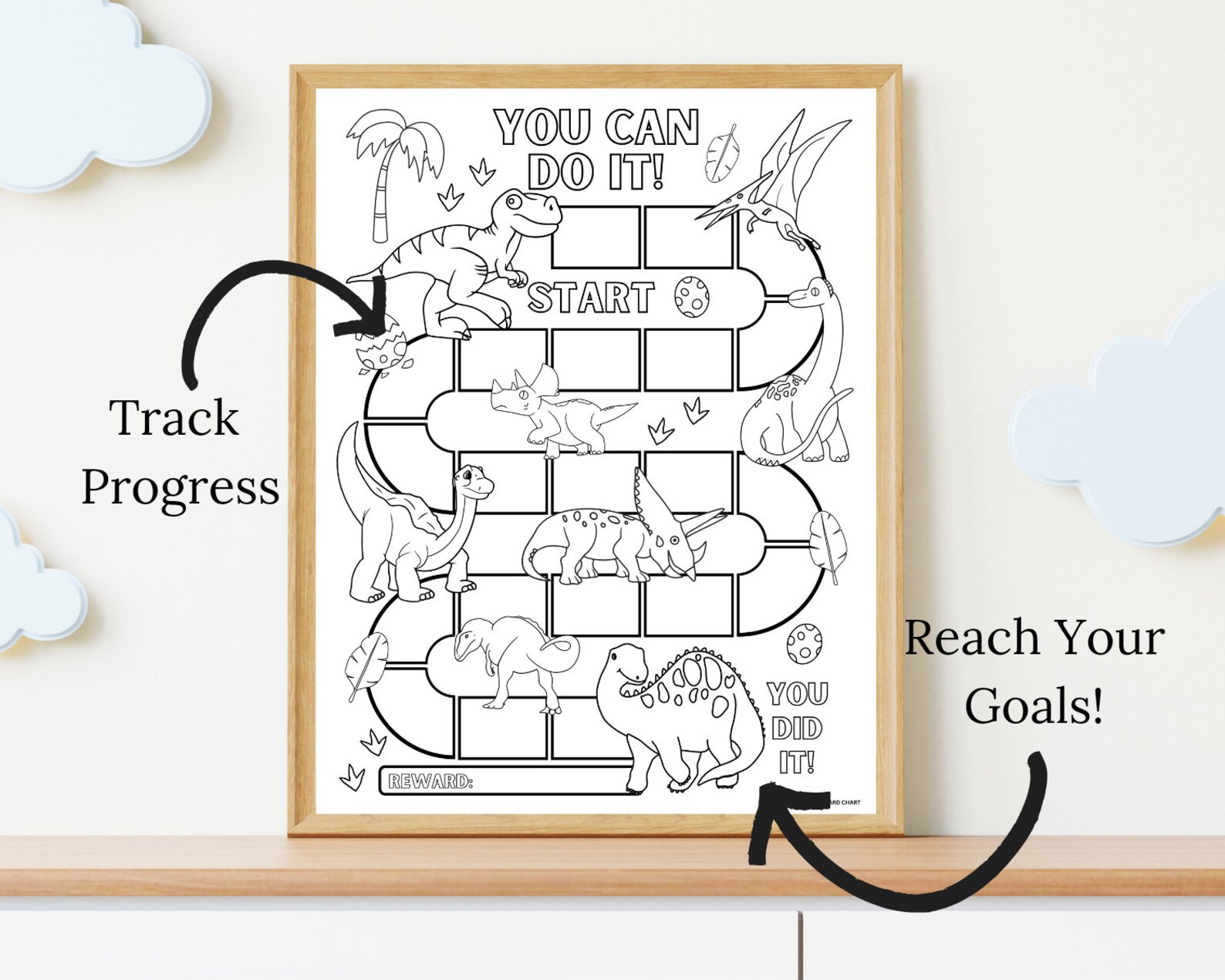 Printable Coloring Reward Chart Bundle: Kids' Habit Tracker (digital ...