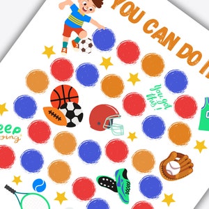 Printable Sports Reward Chart for Kids, Soccer Reward Chart, Soccer ...