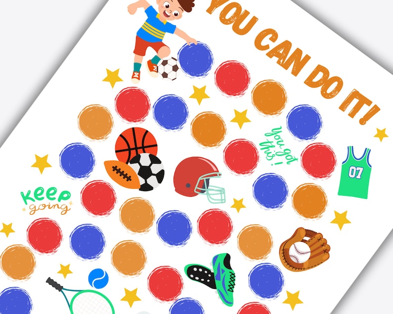 Printable Sports Reward Chart for Kids, Soccer Reward Chart, Soccer ...