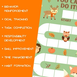 Printable Fall Reward Chart Bundle: Autumn Classroom Behavior Tracker ...