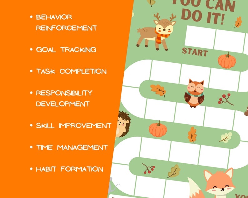Printable Fall Reward Chart Bundle: Autumn Classroom Behavior Tracker ...