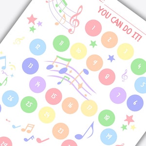 Printable Rainbow Music Practice Reward Chart (PDF, PNG, JPG) - Etsy