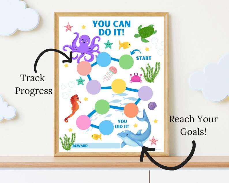 Ocean Reward Chart for Kids: Potty Training, Habit Tracker (PDF) - Etsy