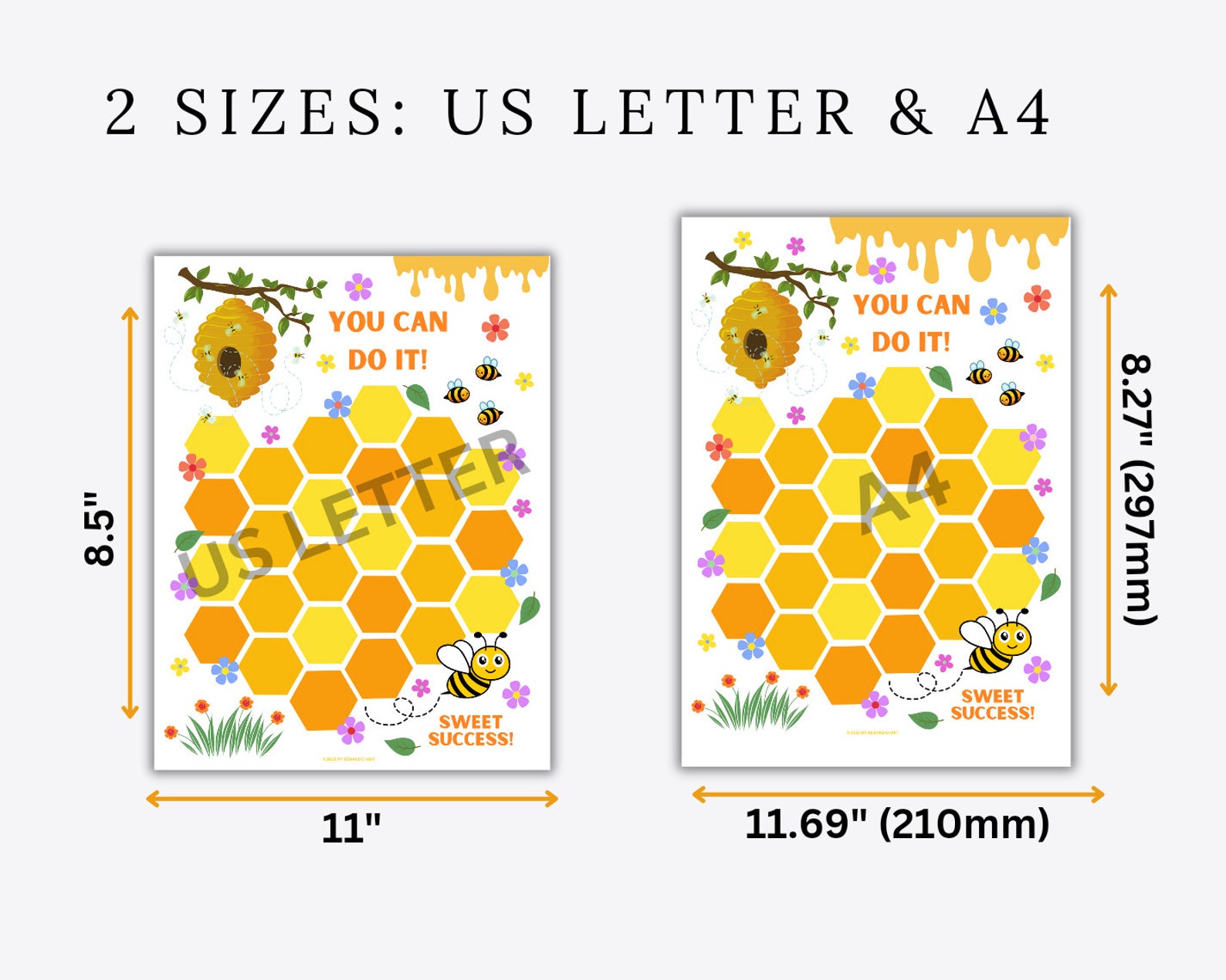 Printable Bee Reward Chart, Honey Bee Behavior Chart, Reward Chart Kids ...